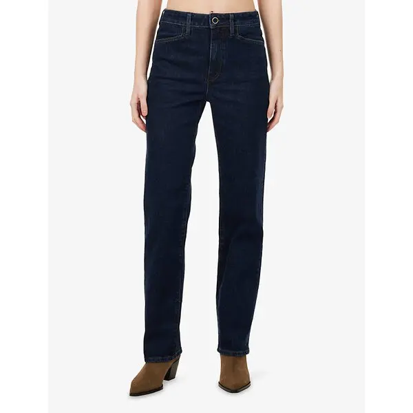 Paige Stevie High-rise Straight-leg Denim Jeans - Ballast