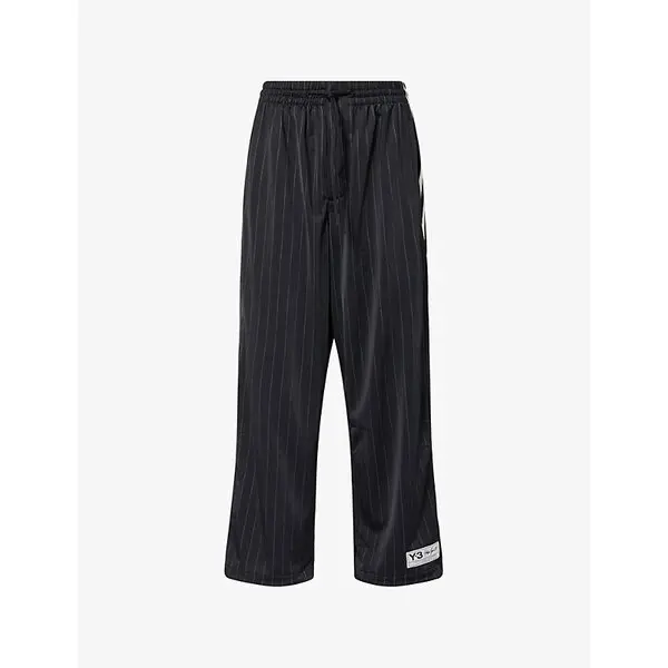 Y3 Logo-print Basketball Woven Jogging Bottoms - Black