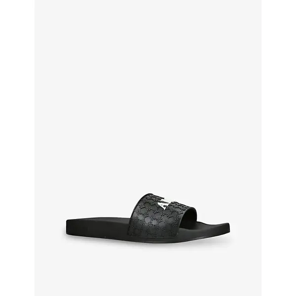 Amiri Logo Rubber Slides - Black