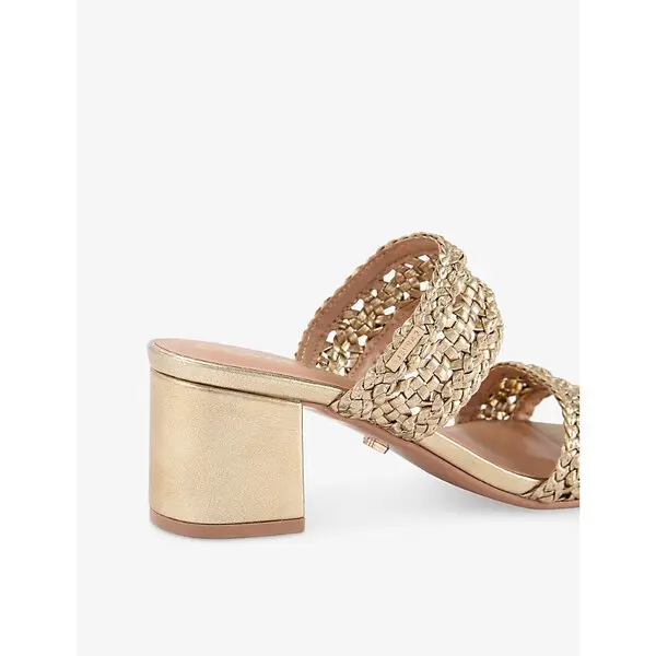 Carvela Portofino Leather Heeled Sandals - Gold