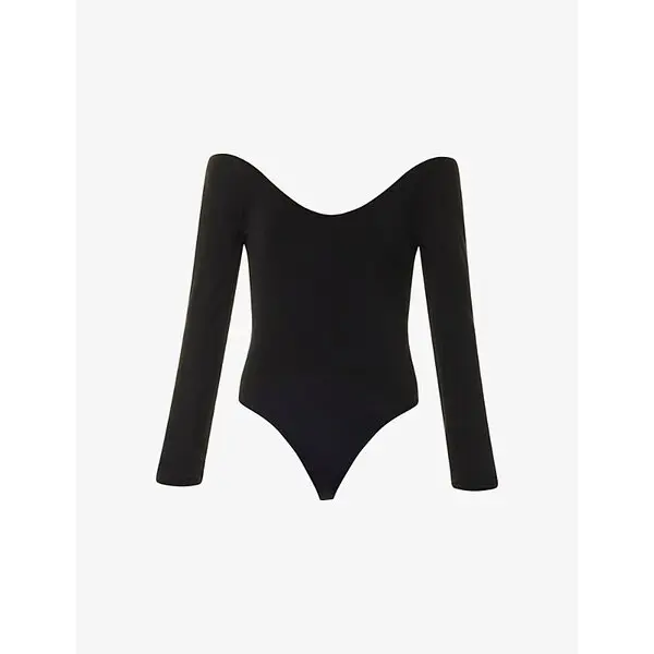 Alaïa Curved Jersey Bodysuit