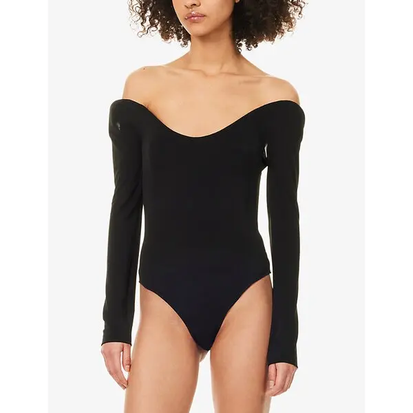 Alaïa Curved Jersey Bodysuit