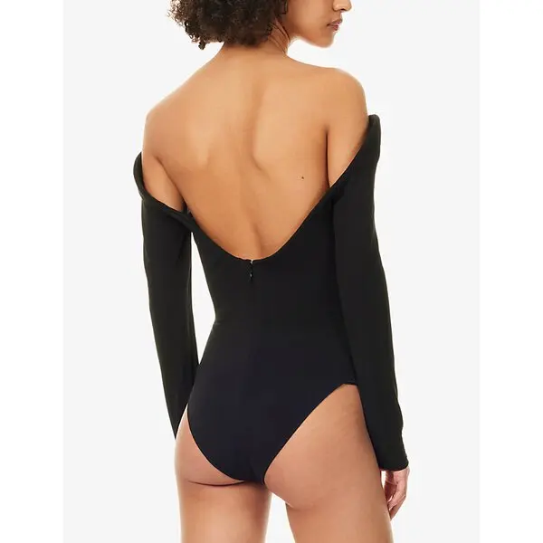 Alaïa Curved Jersey Bodysuit