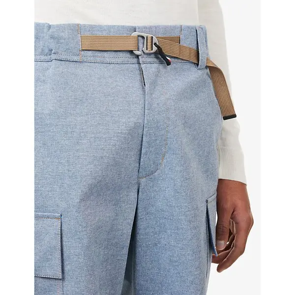 Moncler Patch-pocket Chambray Cotton Trousers