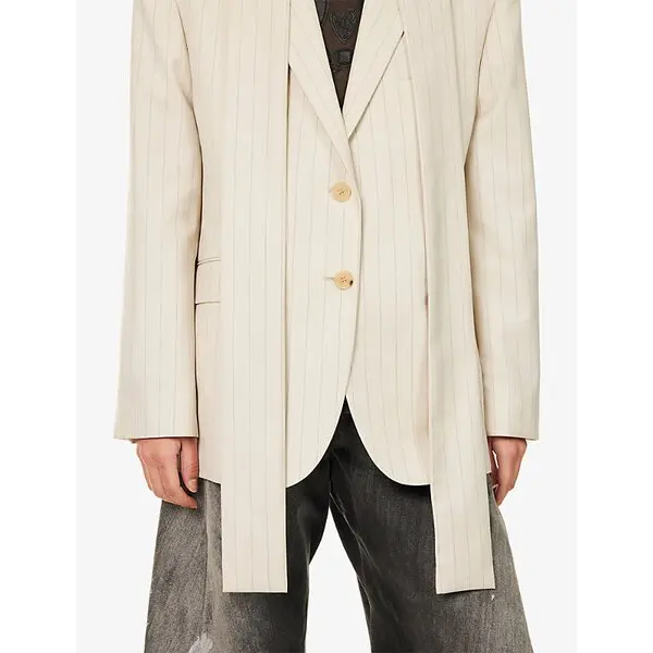 Acne Studios Pinstripe Single-breasted Wool Blazer