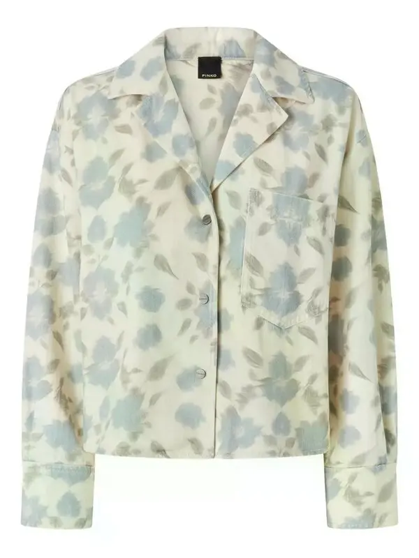 Pinko Floral-pattern Pocket Shirt