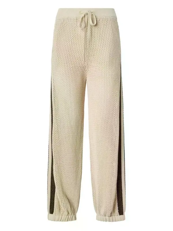 Pinko Striped Track Pants With Mesh Detailing