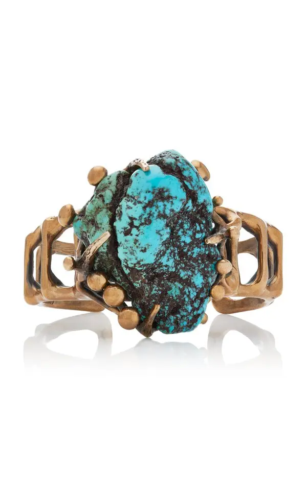 LISA EISNER Morenci Nugget Cuff - Turquoise