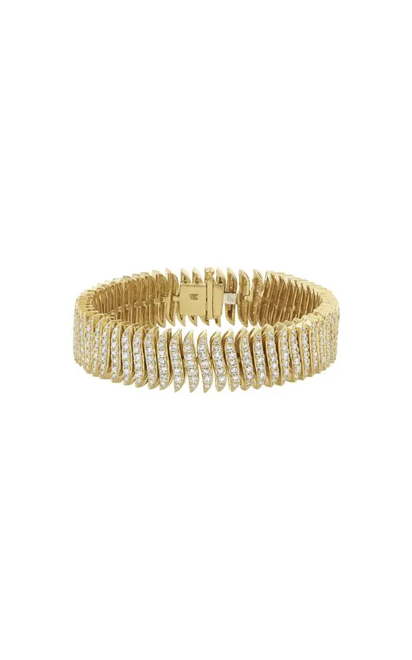 ISABEL DELGADO 14k Gold Stephanie Large Diamond Bracelet - Yellow