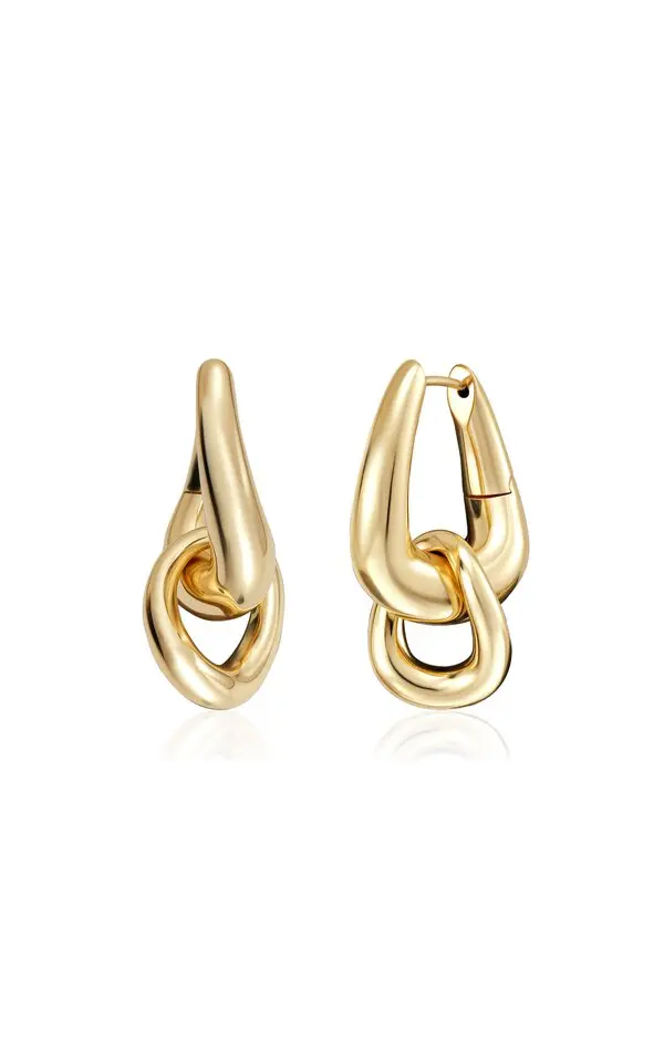 ISABEL DELGADO 14k Gold Maria Double Hoop Earrings - Yellow