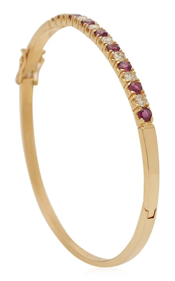 FOR FUTURE REFERENCE VINTAGE 1980's Ruby And Diamond Bangle