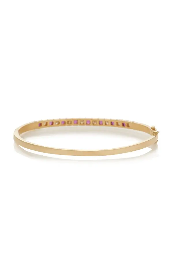 FOR FUTURE REFERENCE VINTAGE 1980's Ruby And Diamond Bangle