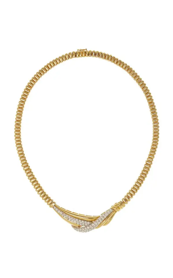 FOR FUTURE REFERENCE VINTAGE 1970's Diamond Necklace - Gold