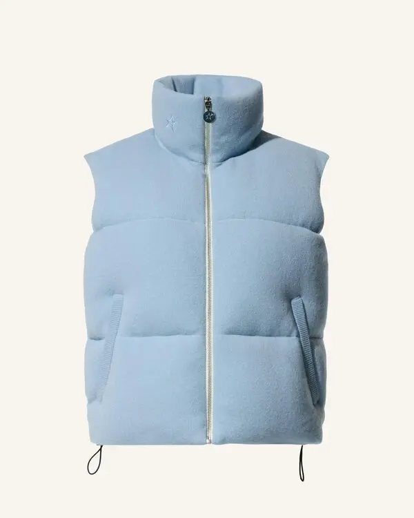 Perfect Moment Wool And Cashmere Down Gilet - Cloud-blue