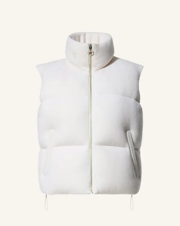 Perfect Moment Wool & Cashmere Down Gilet - White