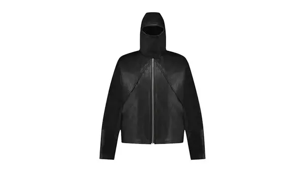 FLANEUR Leather Balaclava Jacket - Black