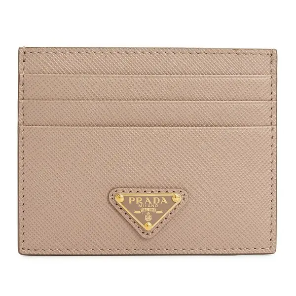 Prada Saffiano Card Holder - Pink Beige