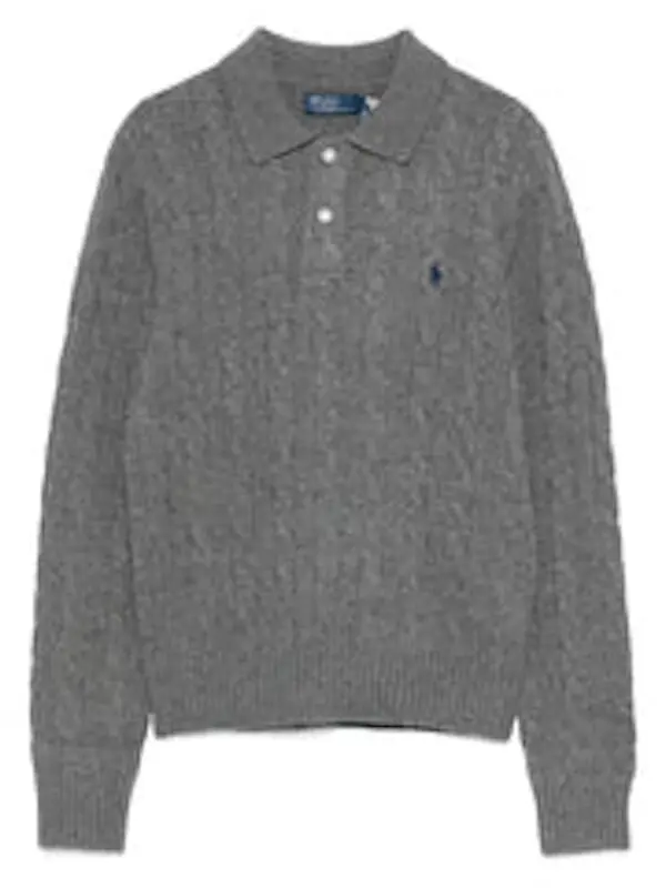 Polo Ralph Lauren Long Sleeve Collared Pullover Sweater - Grey