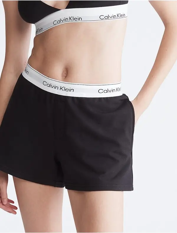 Calvin Klein Icon Cotton Modal Lounge Sleep Shorts - Black