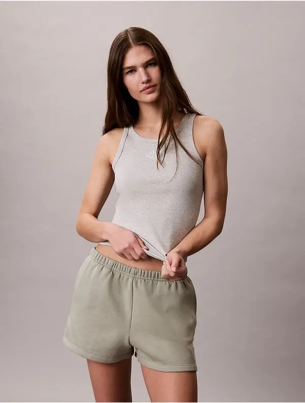 Calvin Klein Archive Logo Fleece Shorts - Shadow