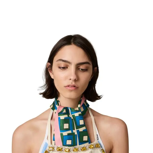 Miu Miu Embellished Canvas Apron