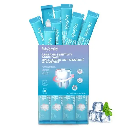 MYSMILE Nano-hydroxyapatite Portable Mouthwash For Sensitive Teeth - Light Blue