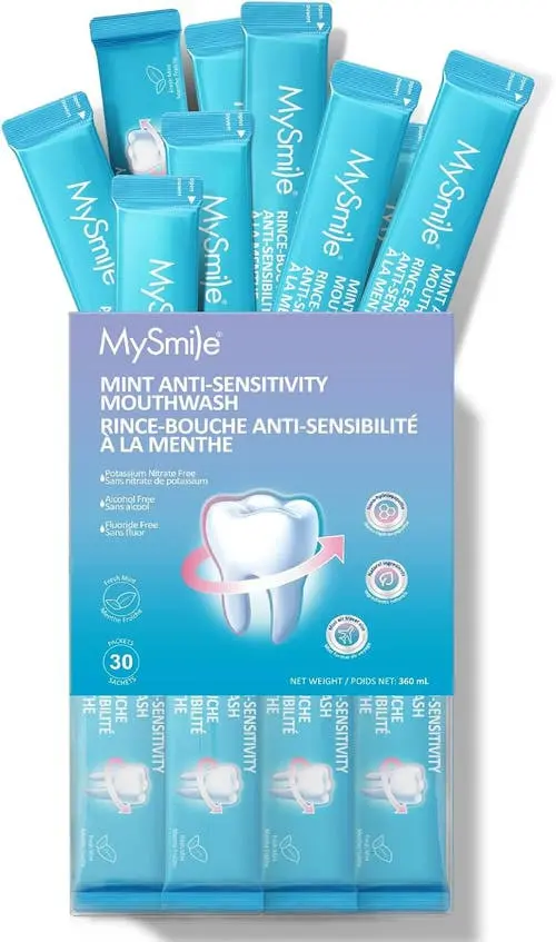 MYSMILE Nano-hydroxyapatite Portable Mouthwash For Sensitive Teeth - Light Blue