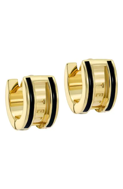 Ted Baker London Classic Huggie Hoop Earrings - Metallic Gold Black