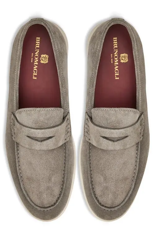 Bruno Magli Patrizio Penny Loafer - Grey Suede