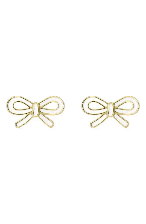 Ted Baker London Enamel Stud Earrings - Metallic Gold