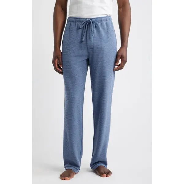 Majestic International Coastal Textured Lounge Pants - Heather Blue