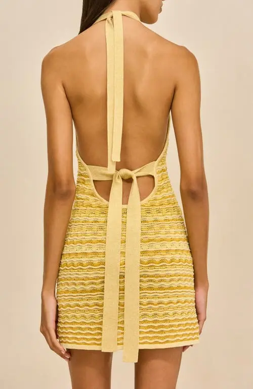 Cult Gaia Erina Knit Halter Minidress