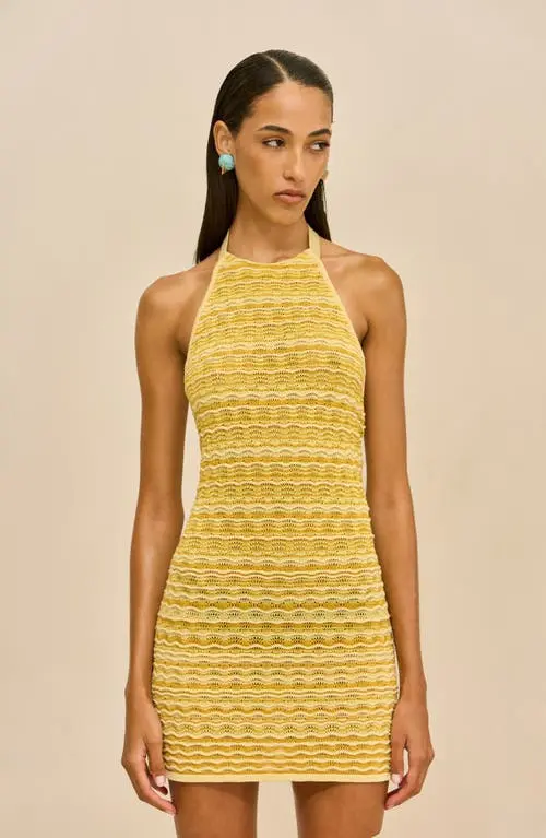 Cult Gaia Erina Knit Halter Minidress