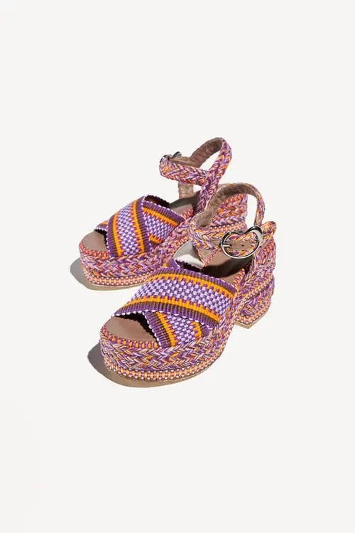 AMAMBAIH Gala High Platform Sandals - Orange