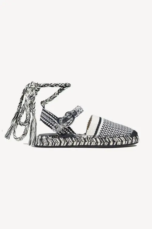 AMAMBAIH Amparo Flatform Espadrilles - Ivory Black