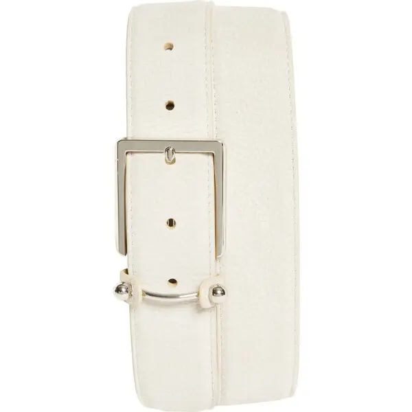 CHRISTIAN LOUBOUTIN Chambeliss Leather Belt - Bg3e-beige/silver