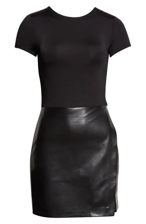 Alice + Olivia Sabine Mixed Media Minidress