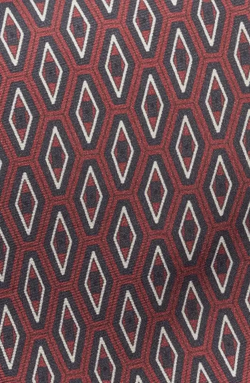 JACK VICTOR Washington Geometric Print Silk Neck Tie