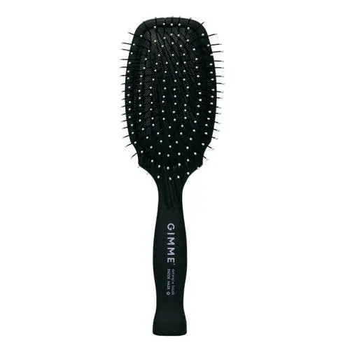 GIMME BEAUTY Damage-free Detangling Hair Brush With Anti-static & Heat Resistant Nylon Bristles - Black