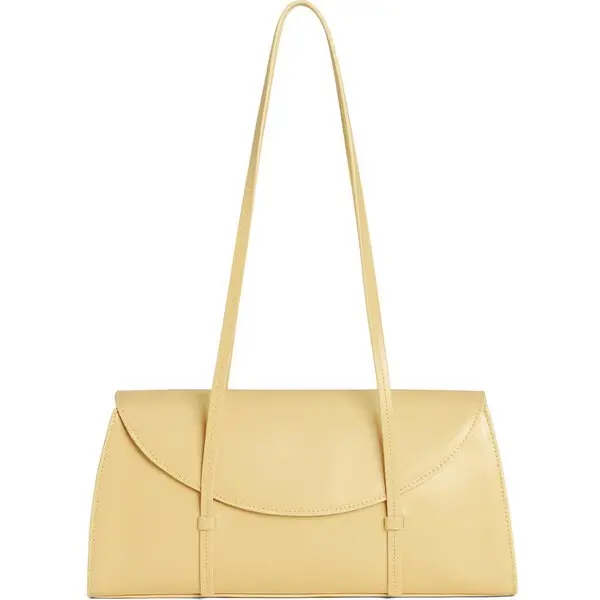 REFORMATION Elena Leather Shoulder Bag - Lemon Custard Leather
