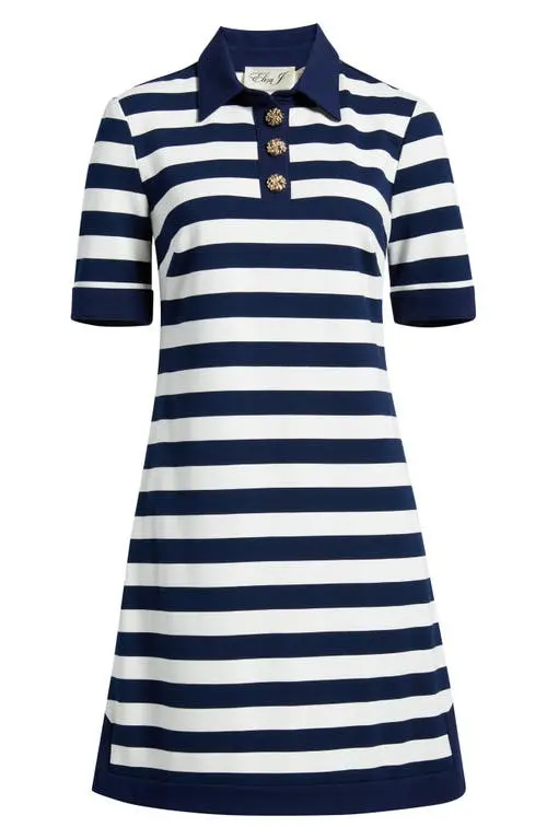 Eliza J Striped Knit Shift Dress