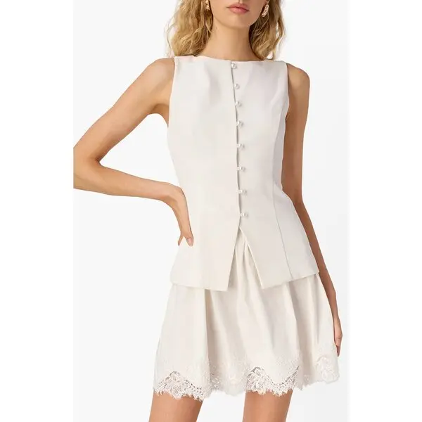 Cami Nyc Oakley Lace Trim Minidress