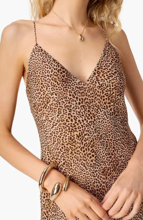 Cami Nyc Raven Animal Print Silk Dress