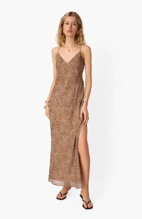 Cami Nyc Raven Animal Print Silk Dress