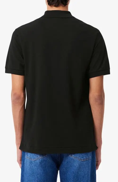 Lacoste Essentials Classic Fit Cotton Blend Piqué Polo - Black