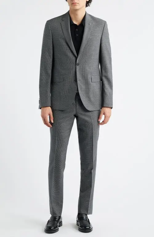 ALLSAINTS Ross Slim Fit Tick Weave Wool Suit