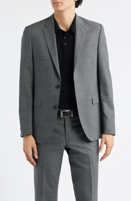 ALLSAINTS Ross Slim Fit Tick Weave Wool Suit