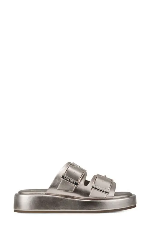 Dkny Leocadia Platform Slides - Champagne