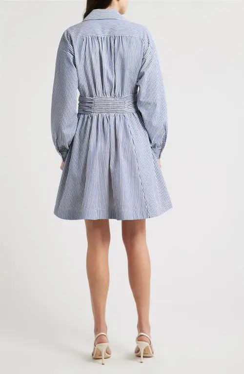 Julia Jordan Stripe Seersucker Mini Shirtdress