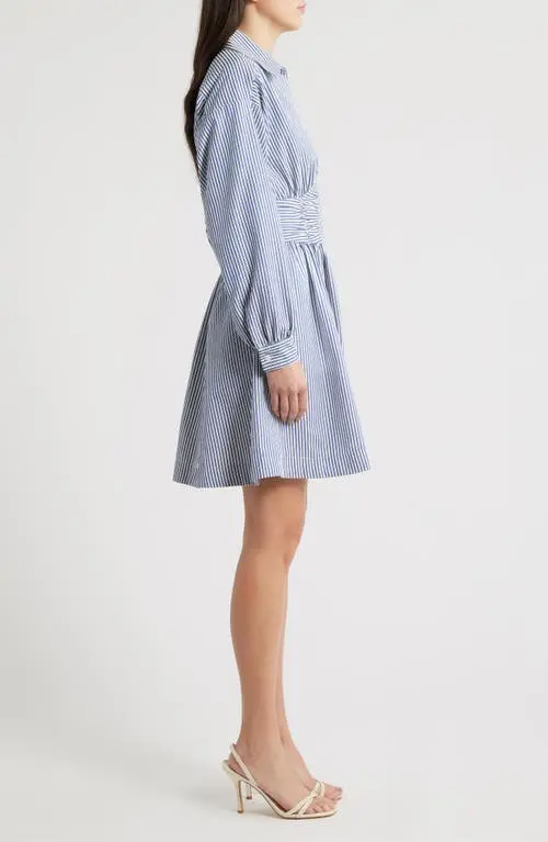 Julia Jordan Stripe Seersucker Mini Shirtdress